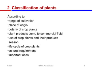 2 Plant classification of plant technology | PPT