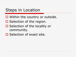2_plant_location.ppt | Developmental Sites | Real Estate