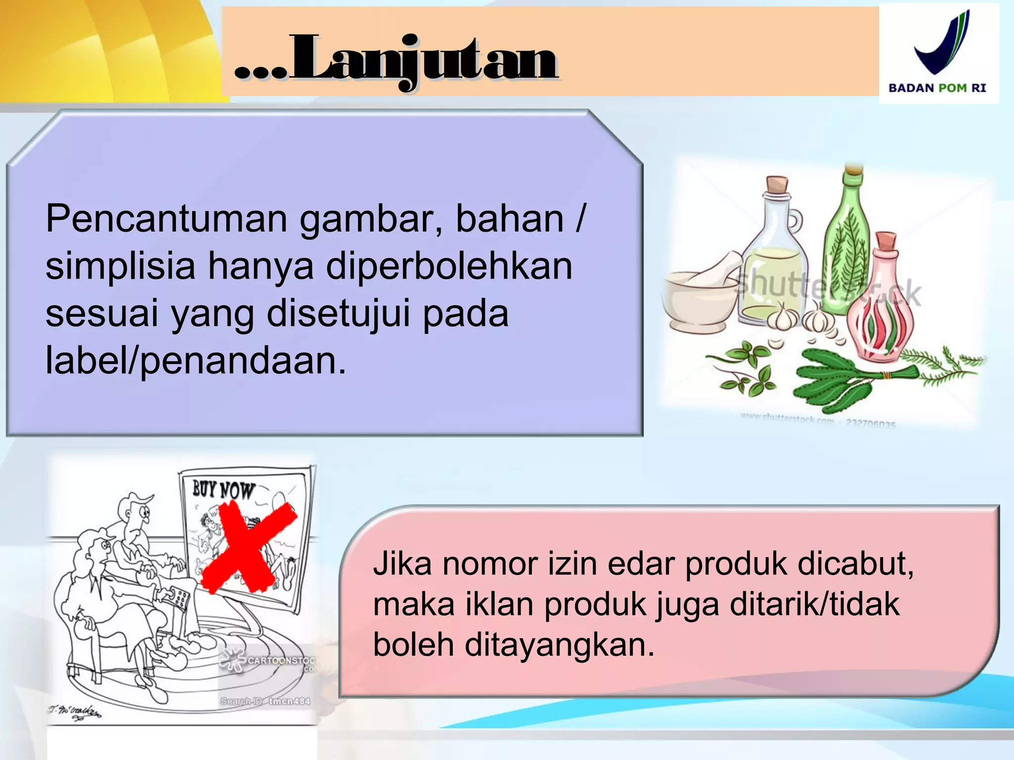 Pendaftaran Iklan Obat Tradisional dan Suplemen Makanan | PPT