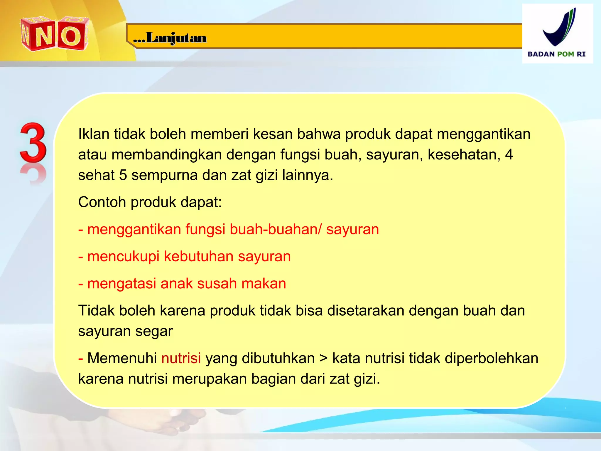 Pendaftaran Iklan Obat Tradisional dan Suplemen Makanan | PPT