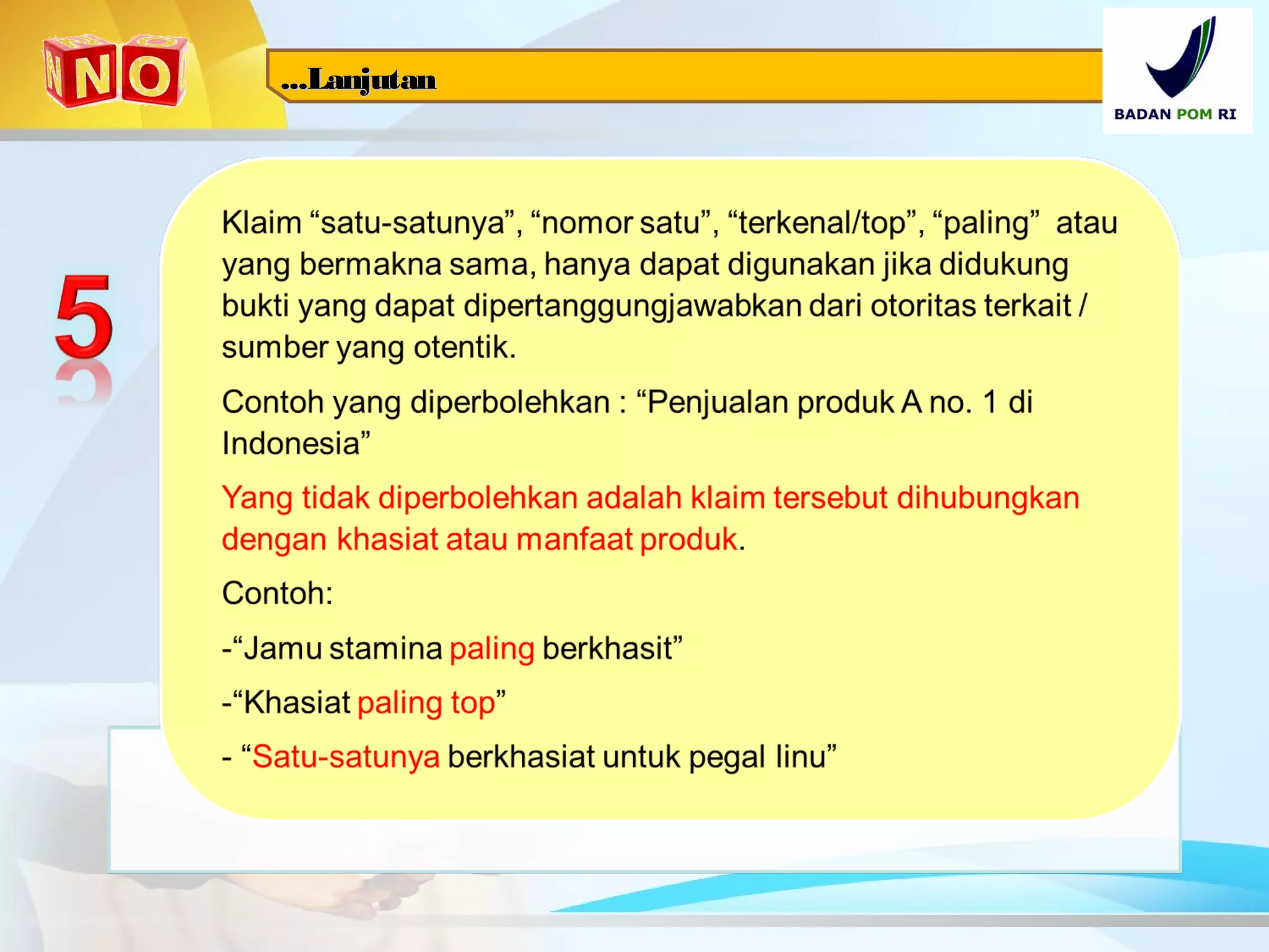 Pendaftaran Iklan Obat Tradisional dan Suplemen Makanan | PPT