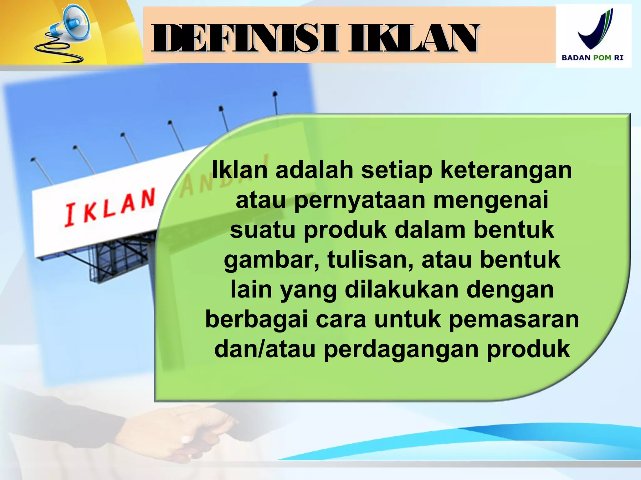 Pendaftaran Iklan Obat Tradisional dan Suplemen Makanan | PPT