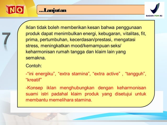 Pendaftaran Iklan Obat Tradisional dan Suplemen Makanan | PPT