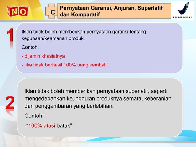 Pendaftaran Iklan Obat Tradisional dan Suplemen Makanan | PPT