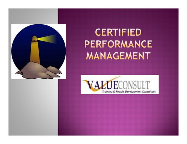 Certified Performance Management | PPT