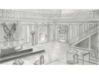 2 Point Perspective Drawing Castle