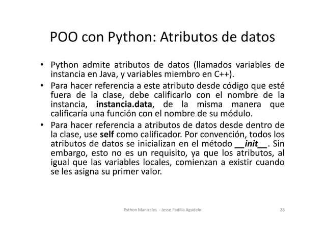Programacion Orientada a Objetos en python | PDF