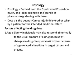 2 posology and pharmacodynamics midwifery 2014 E.C 2.ppt