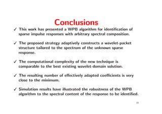 WAVELET-PACKET-BASED ADAPTIVE ALGORITHM FOR SPARSE IMPULSE RESPONSE IDENTIFICATION | PDF ...