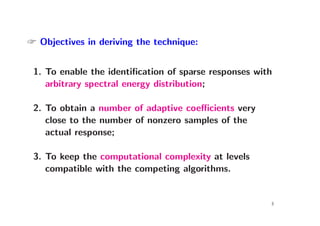 WAVELET-PACKET-BASED ADAPTIVE ALGORITHM FOR SPARSE IMPULSE RESPONSE IDENTIFICATION | PDF ...