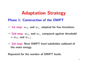 WAVELET-PACKET-BASED ADAPTIVE ALGORITHM FOR SPARSE IMPULSE RESPONSE IDENTIFICATION | PDF ...