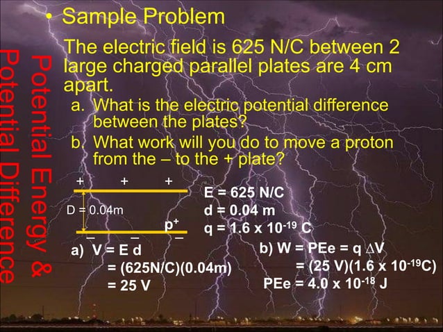 2 potential difference and el pot energy | PPT | Physics | Science