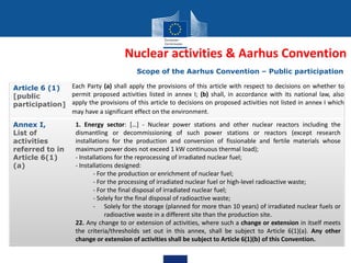 "The Espoo and Aarhus conventions and the EU and Euratom Treaties" by ...