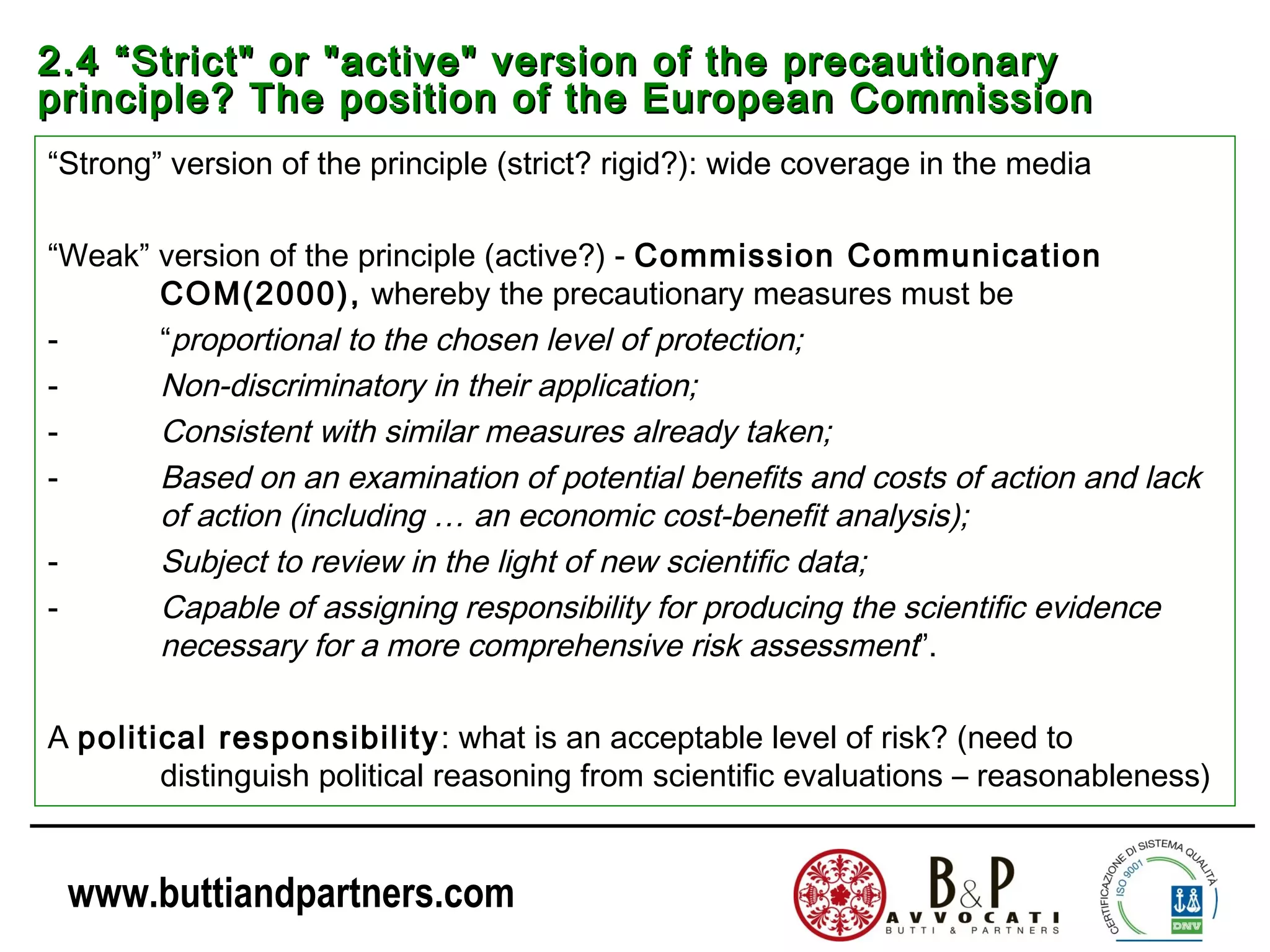 Precautionary principle | PPT
