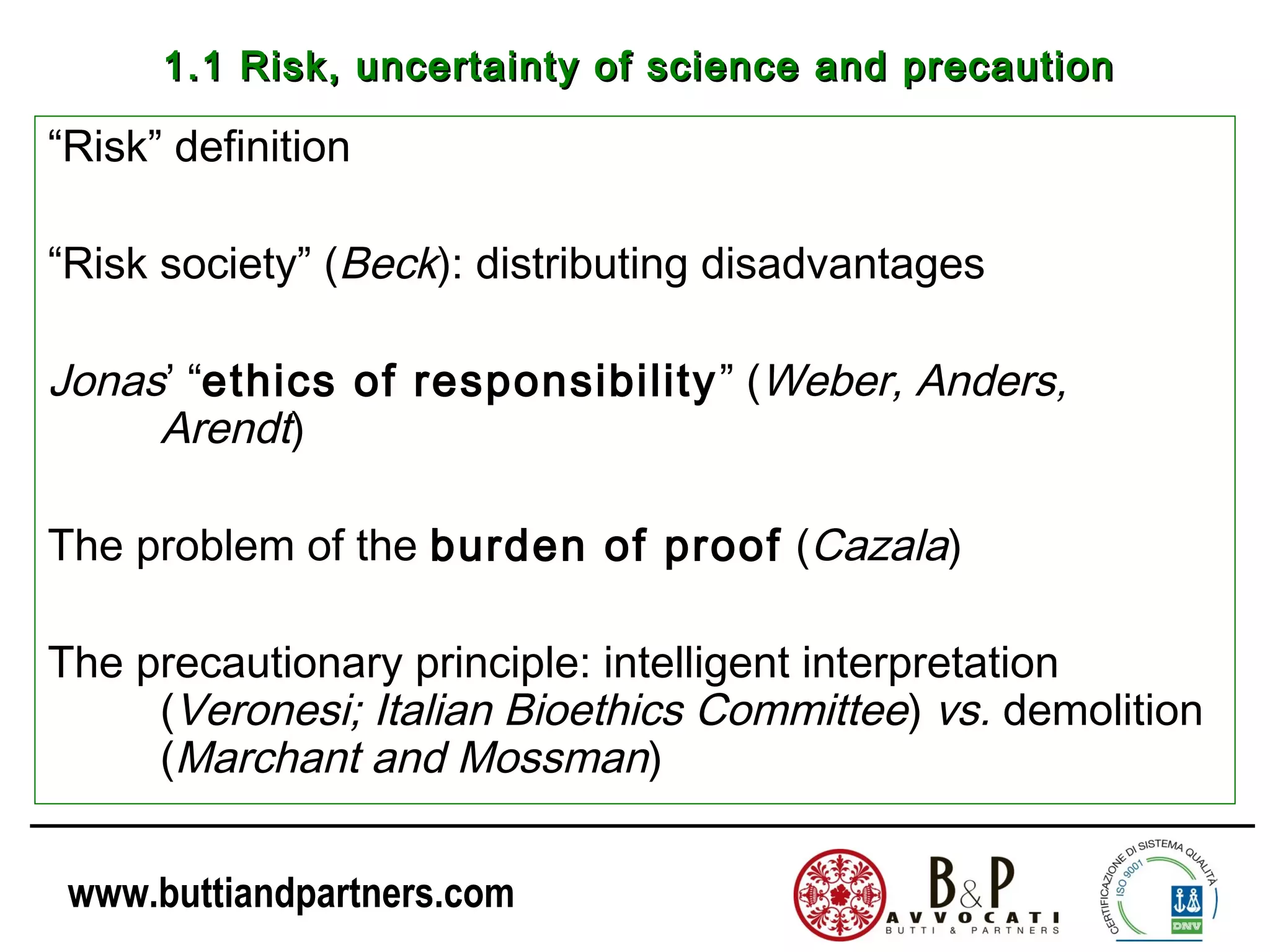 Precautionary principle | PPT