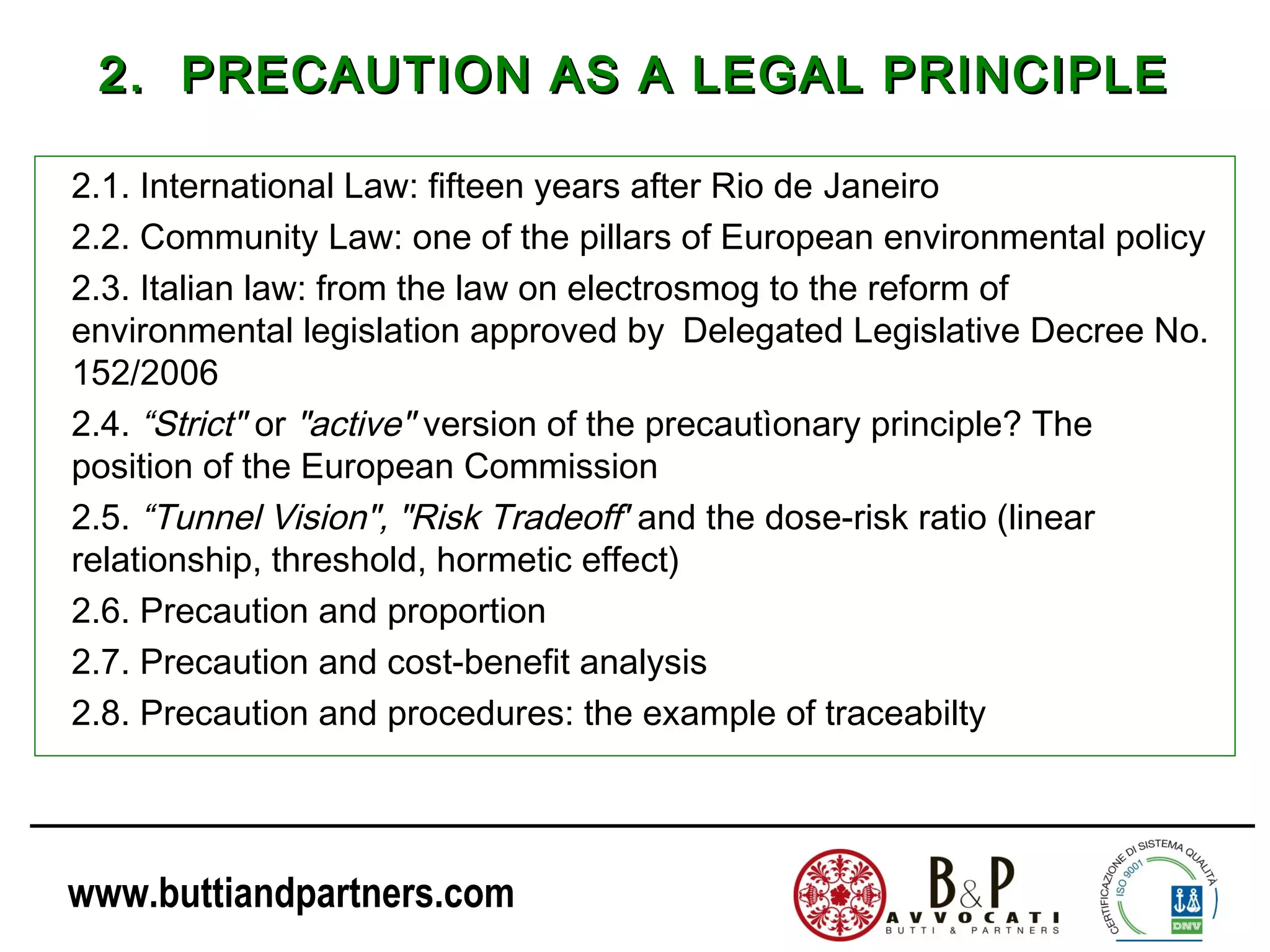 Precautionary principle | PPT