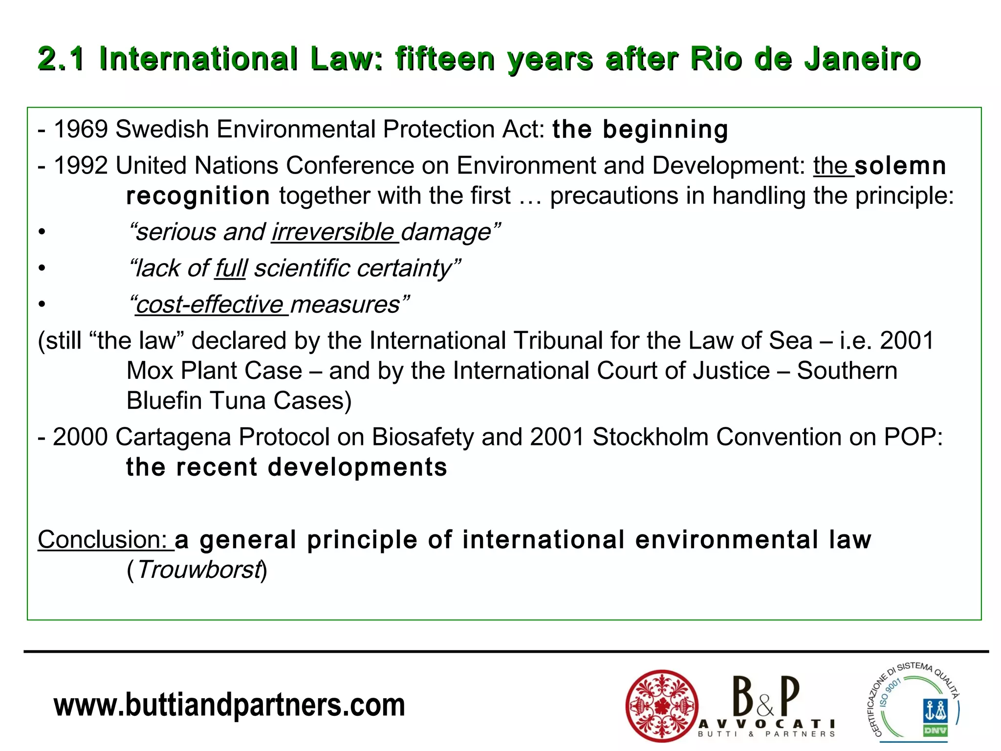 Precautionary principle | PPT