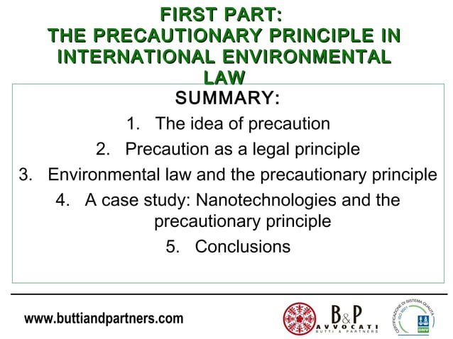 Precautionary principle | PPT