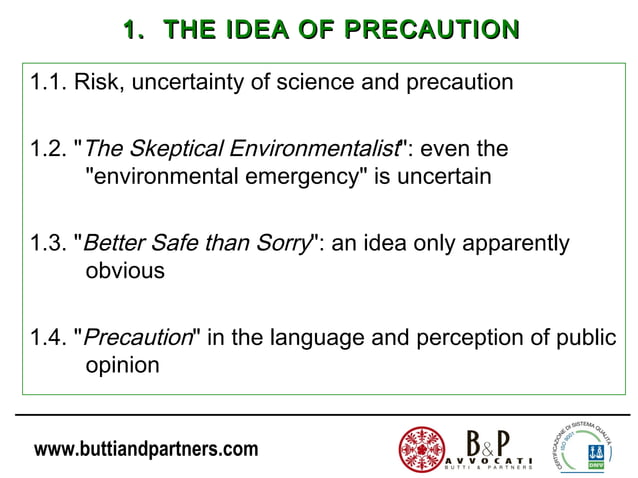 Precautionary principle | PPT