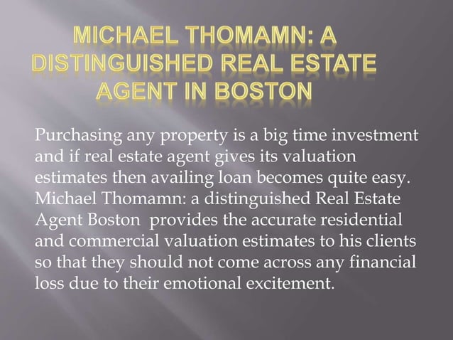 Michael Thomann best Consulting at Boston | PPTX