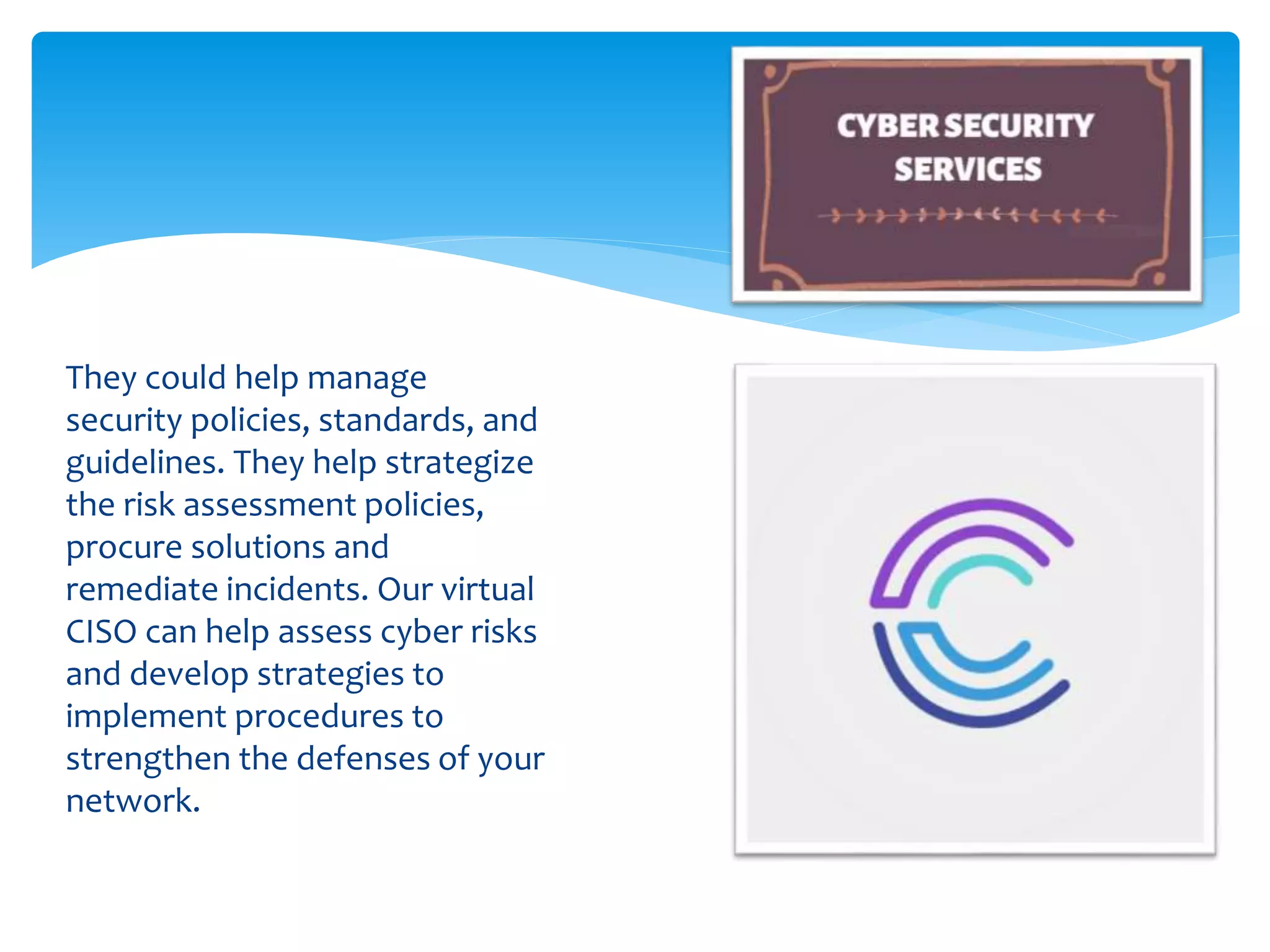 Get Virtual CISO Services | PPTX | IT and Internet Support | Internet