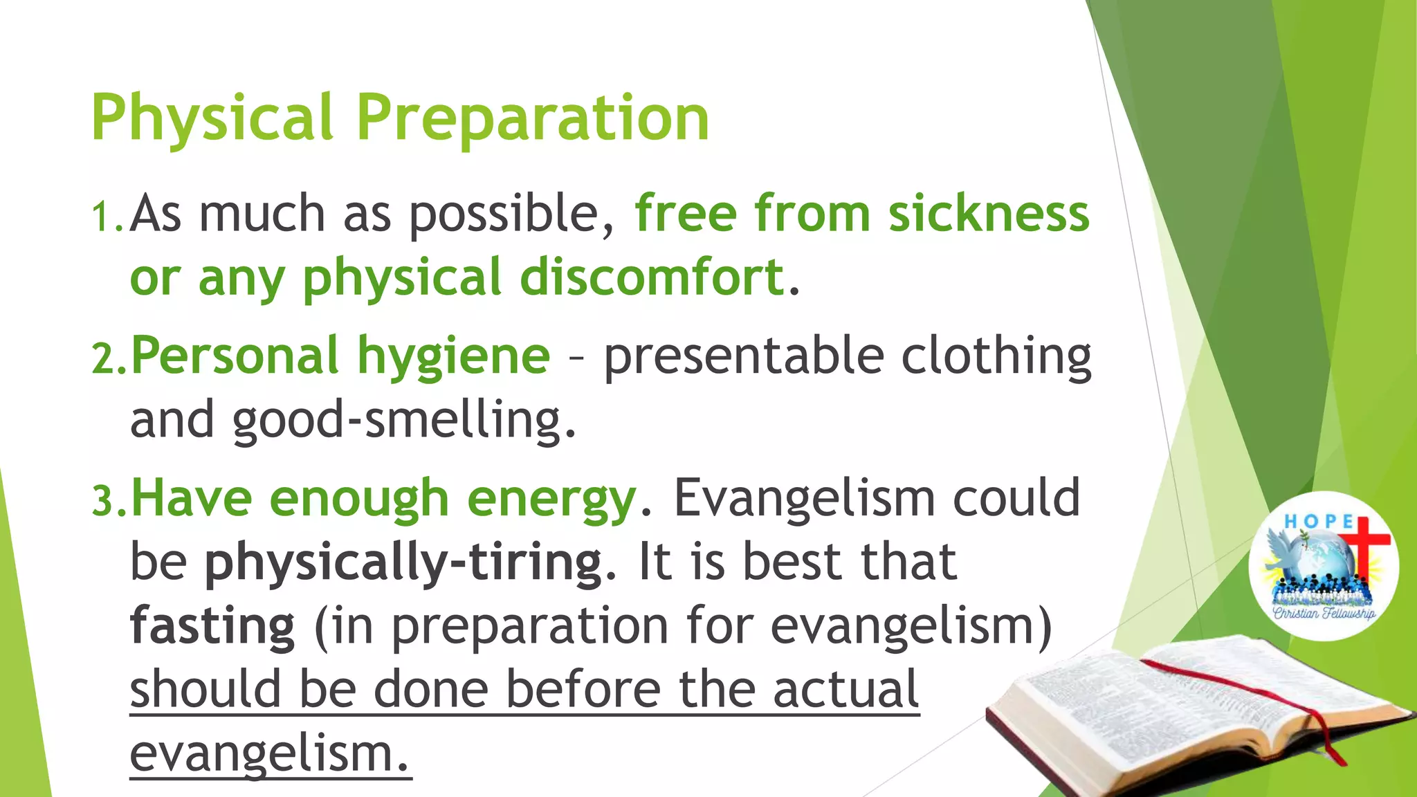 EVANGELISM 101: Lesson 2 - Preparing for Evangelism | PPTX