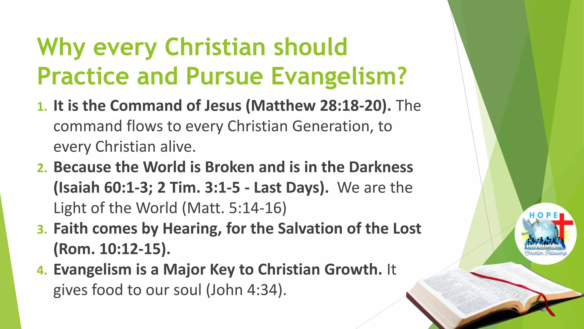 EVANGELISM 101: Lesson 2 - Preparing for Evangelism | PPTX