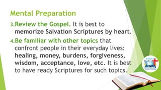 EVANGELISM 101: Lesson 2 - Preparing for Evangelism | PPTX ...