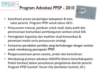 Tahapan Advokasi dalam Program PPSP | PPT