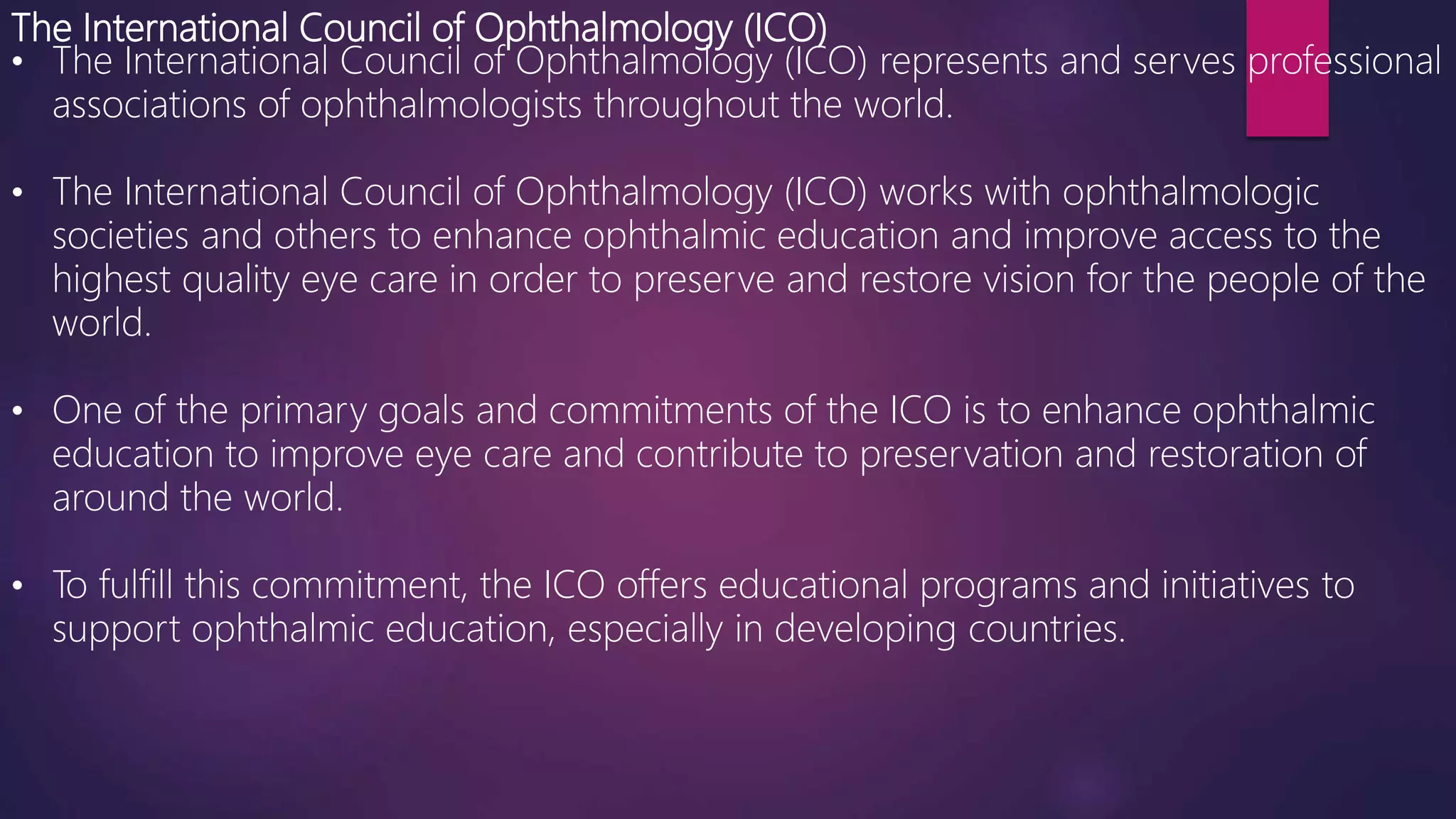 International Council of Ophthalmology | PPT