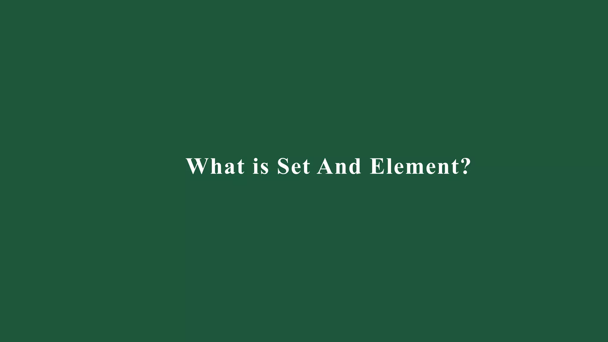 Set Theory Summary | PPTX