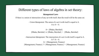 Set Theory Summary | PPTX