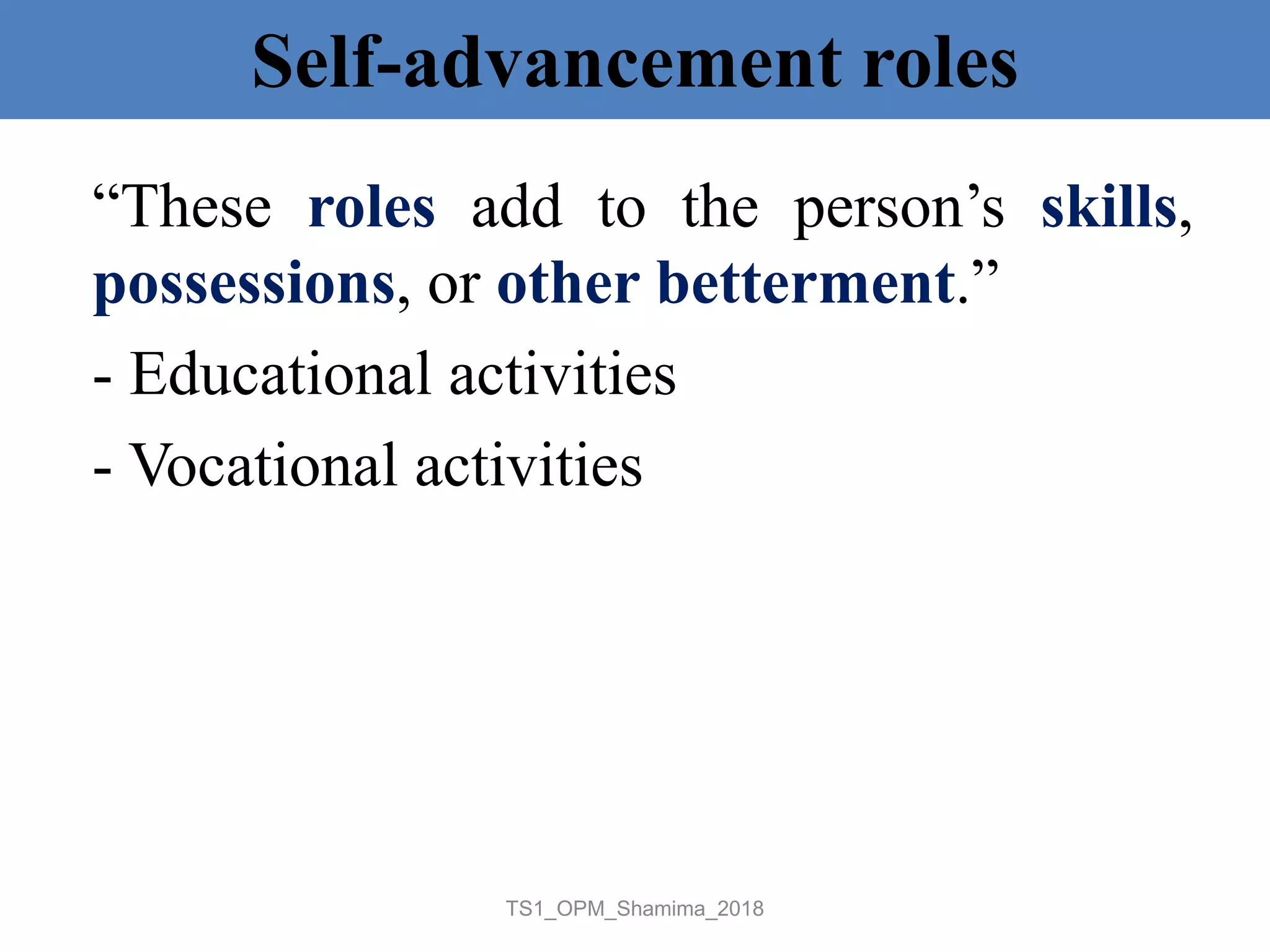 Occupational Performance Model- Old version | PPTX