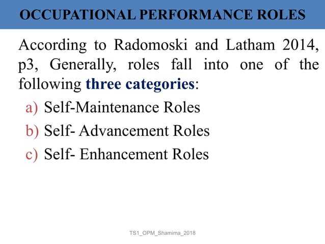 Occupational Performance Model- Old version | PPTX