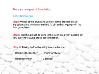 Formulation of Different Types of Tablets Summary.pdf