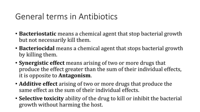 principle of antimicrobial agents and antibiotics | PPT