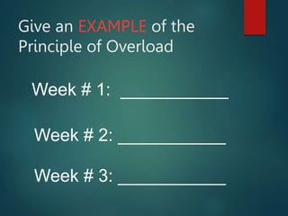 Principles of training for exercise program | PPT