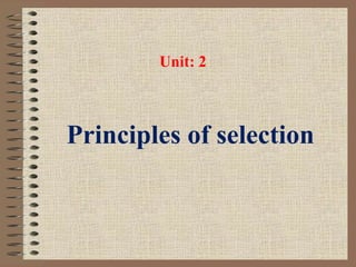 2 Principles of selection.ppt