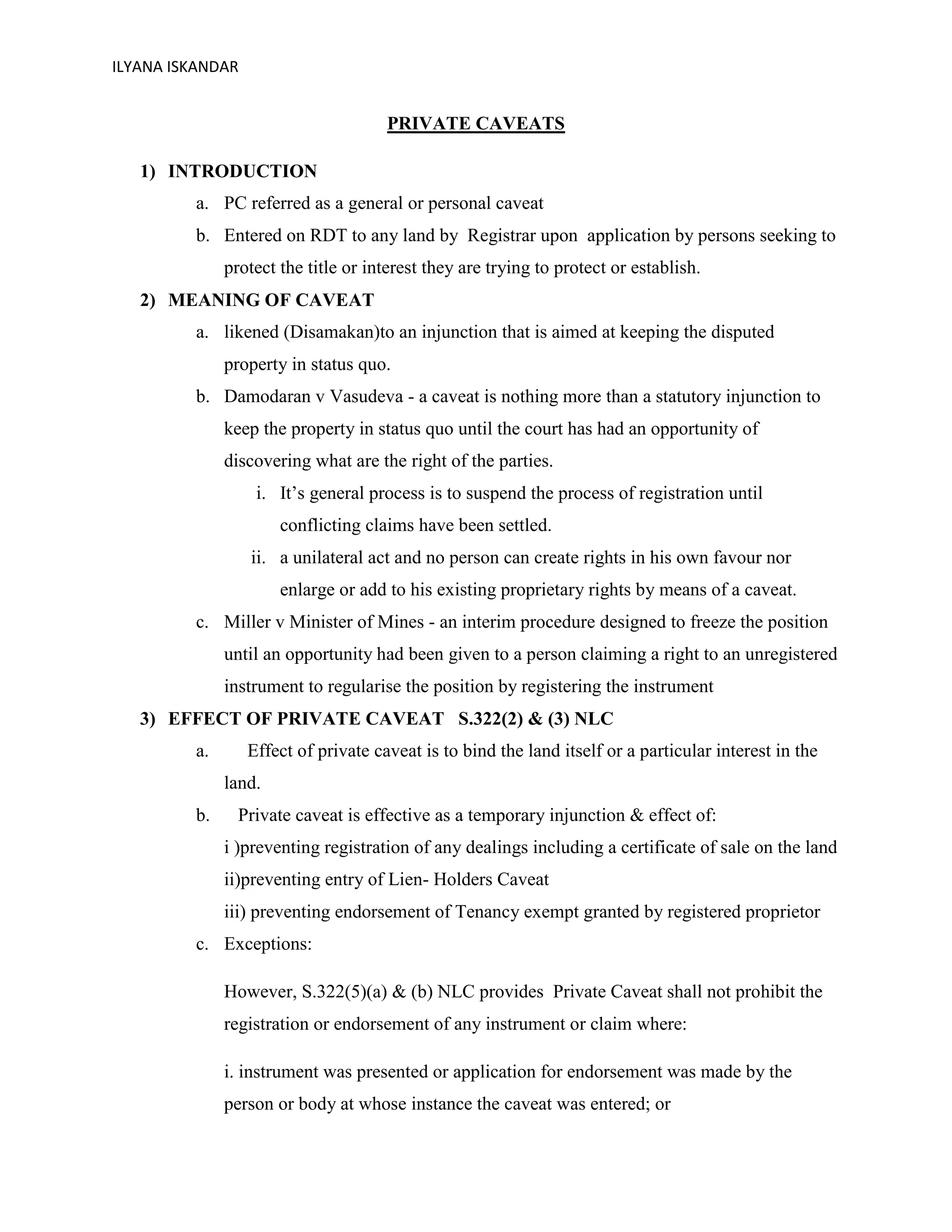 2) private caveats | PDF