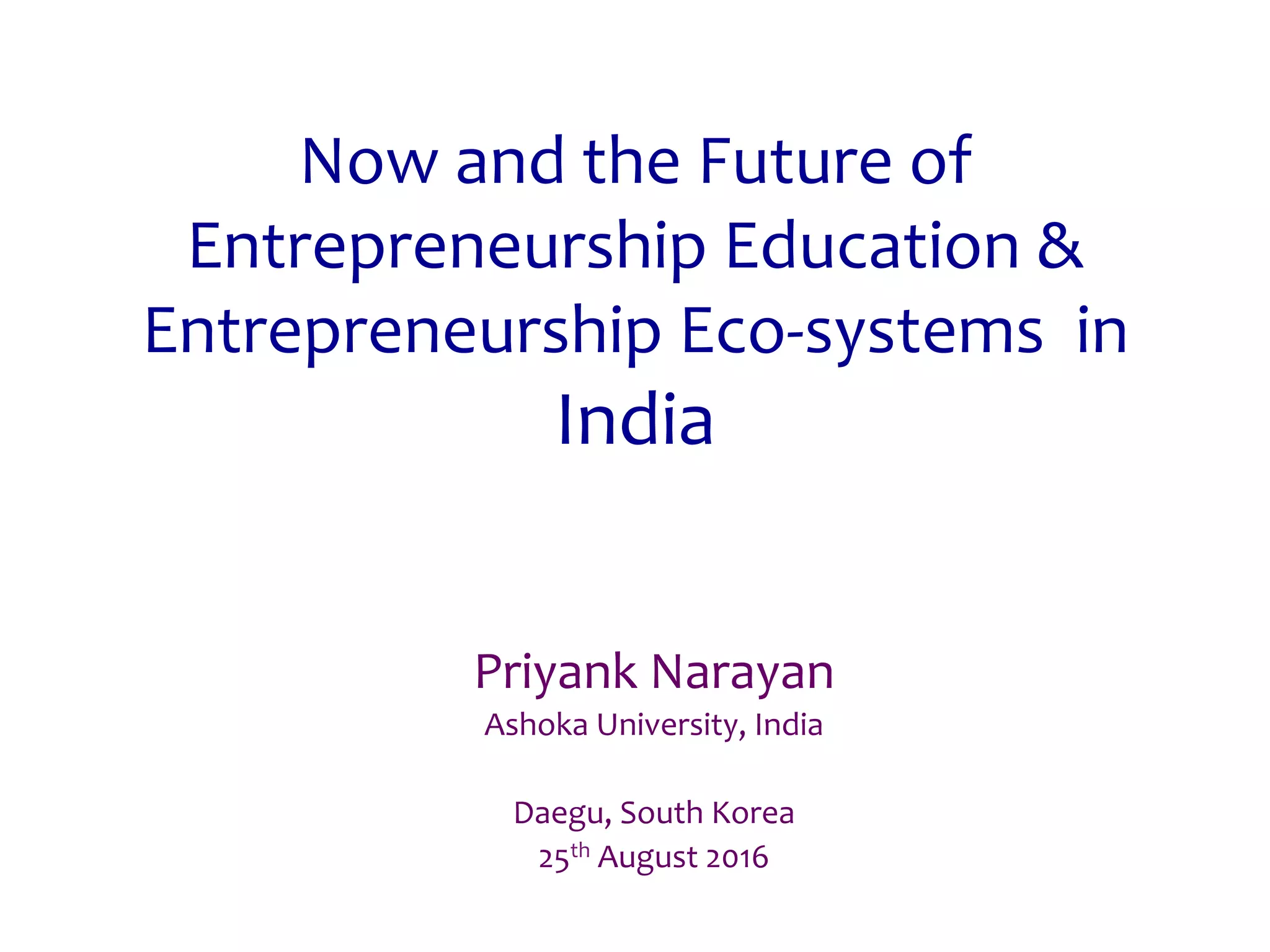 GEC+ 2016: Priyank Narayan | PPT