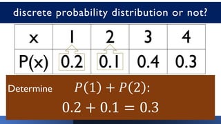 Probability Distribution (Discrete Random Variable) | PDF