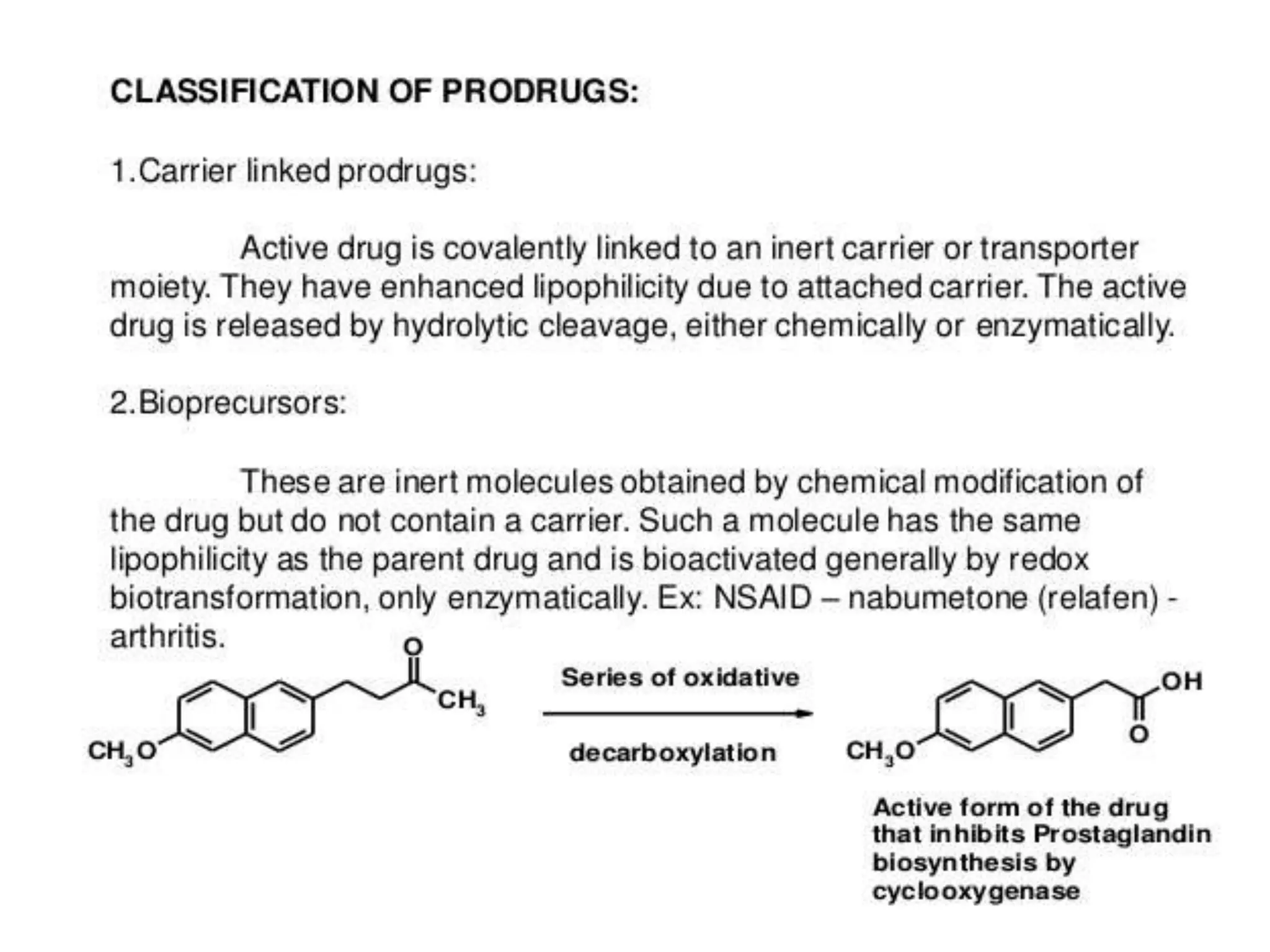prodrugs uses classification mechanism of action | PPT | Chemistry | Science