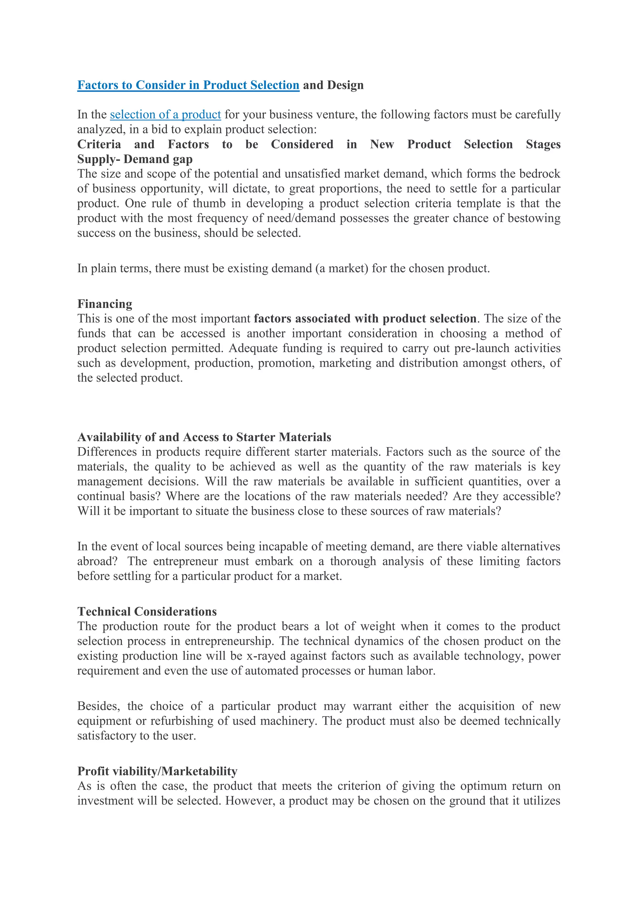2 Product Selection.docx