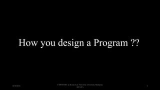 2 Program Design Methodology | PPT