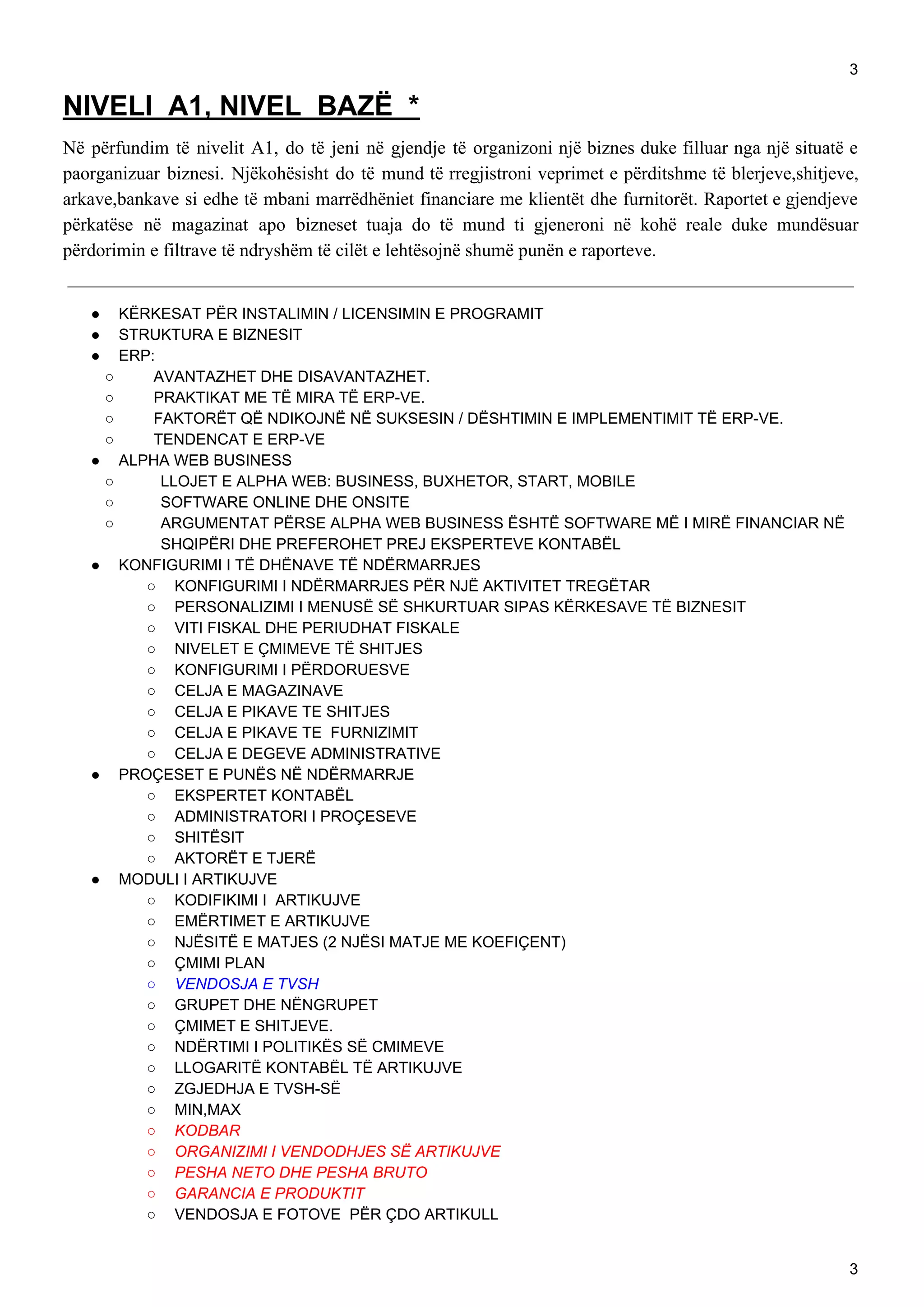 Programi Alpha Web Business | PDF