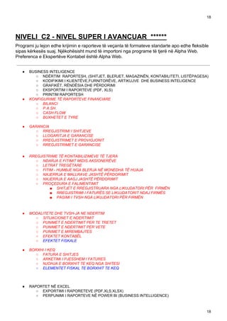 Programi Alpha Web Business | PDF