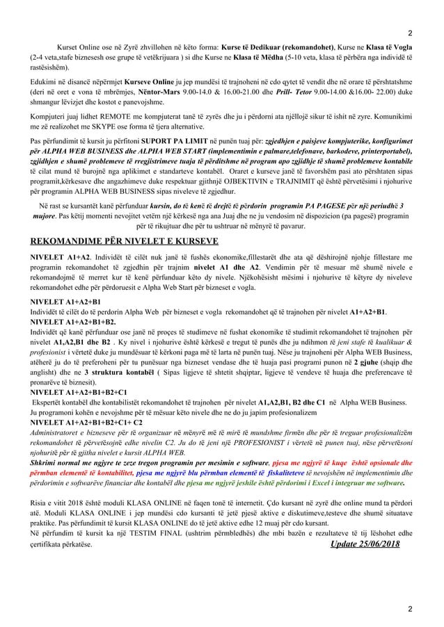 Programi Alpha Web Business | PDF