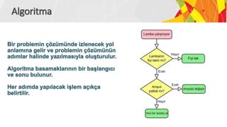 Programlamaya Giriş ve Algoritma Kavramı | PPTX