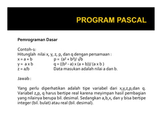 Program Pascal | PDF