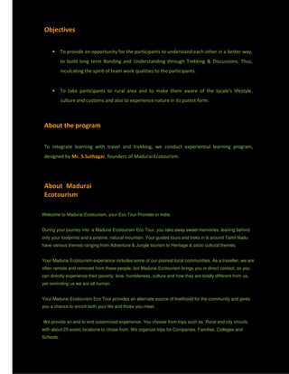2 proposal Madurai Eco Tourism | PDF